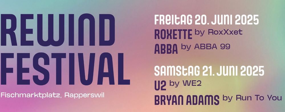 1 x Rewind Festivalticket, 21.06.2025, RAPPERSWIL (Neu (gemäss Beschreibung)) in Oberglatt ZH ...