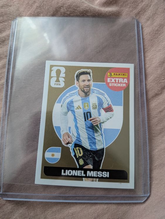 Panini WM 2026 Extra Sticker LIONEL MESSI Gold (Neu (gemäss ...
