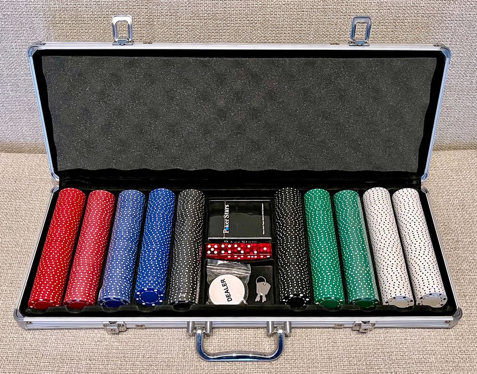 Schöne Pokerkoffer 500 Chips Ebenbild
