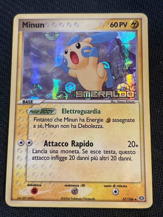 Pokemon card Old stamped EX Emerald 2005, Minun 37/106 | Kaufen auf Ricardo