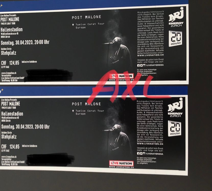 - 2 -zusammen Golden Circle POST MALONE Zürich Hallenstadion | Kaufen ... - 2 -zusammen Golden Circle POST MALONE Zürich Hallenstadion | Kaufen ...