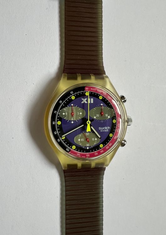 VINTAGE - SWATCH SCK 101 “BLUE CHIP” Chronograph (1993) (Neu und ...