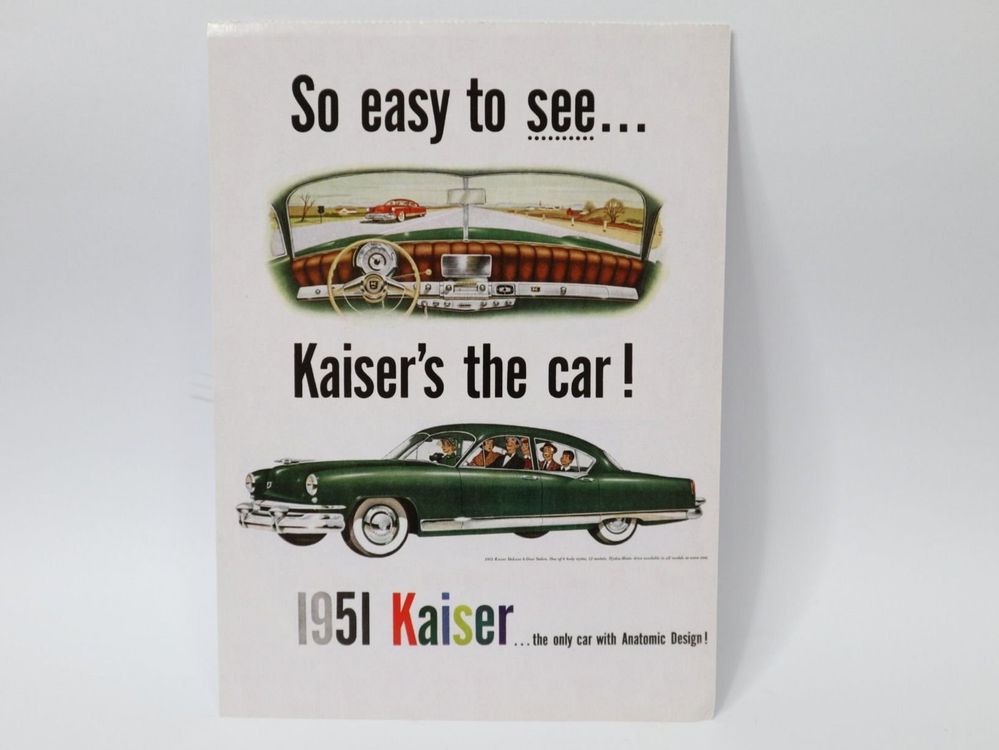AK 1951 Kaiser Deluxe with Anatomic Design Postkarte | Kaufen auf Ricardo