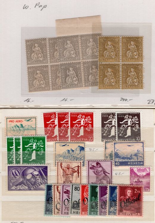 Toller Schweiz-Posten ab 1862, dabei Blöcke etc., hoher Kat. | Kaufen ...