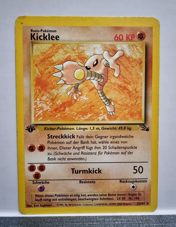 Pokémon Kicklee 22/62, 1.Edition Fossil DE (Gebraucht) in Roggwil BE ...