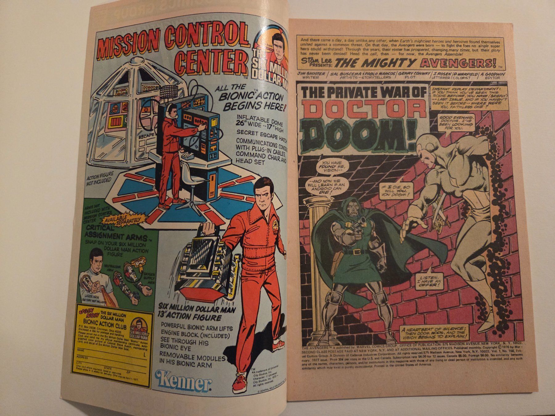 AVENGERS #156 (Marvel, 1977) Dr. Doom! Jack Kirby! (Gebraucht) in ...