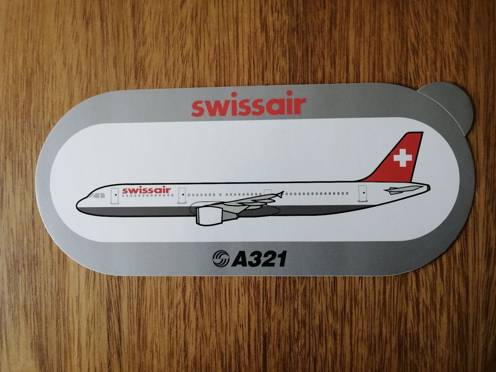 Swissair Airbus A321 Sticker / Kleber (Gebraucht) in Aesch BL für CHF 3 ...