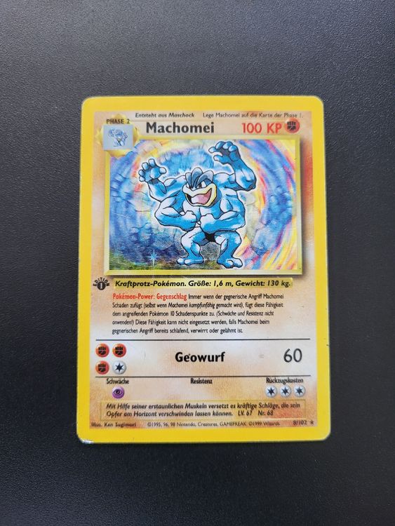 Pokemon Machomei Holo (Gebraucht) in oberbuchsiten für CHF 8 – mit Lieferung auf Ricardo kaufen