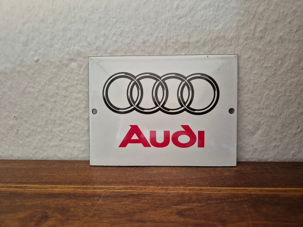 Emailschild Audi Auto Werkstatt Service Logo Emaille Schild (Neu ...