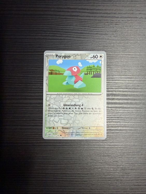 Pokemon TCG 151/Porygon 137-165[Reverse Holo]🇩🇪 (Neu (gemäss ...