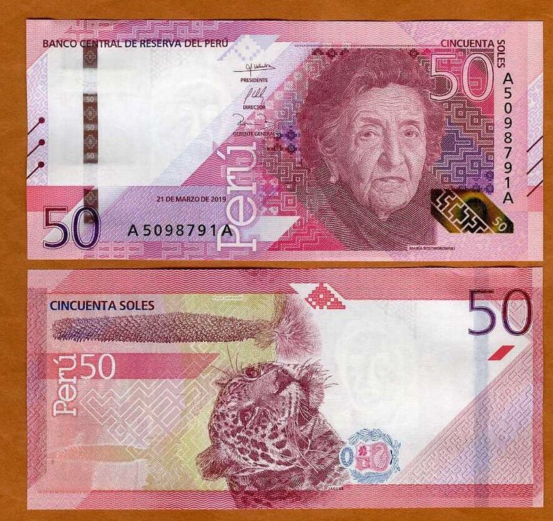 50 Soles Peru UNC (Neu und originalverpackt) in Auw für CHF 28.6 – mit ...