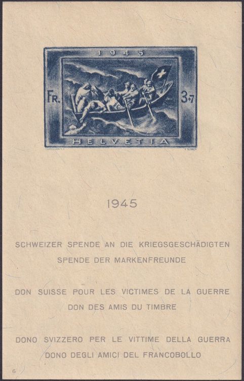 1945: Spendeblock W21 postfrische ** FÄLSCHUNG (Vergleichss) (Gebraucht ...