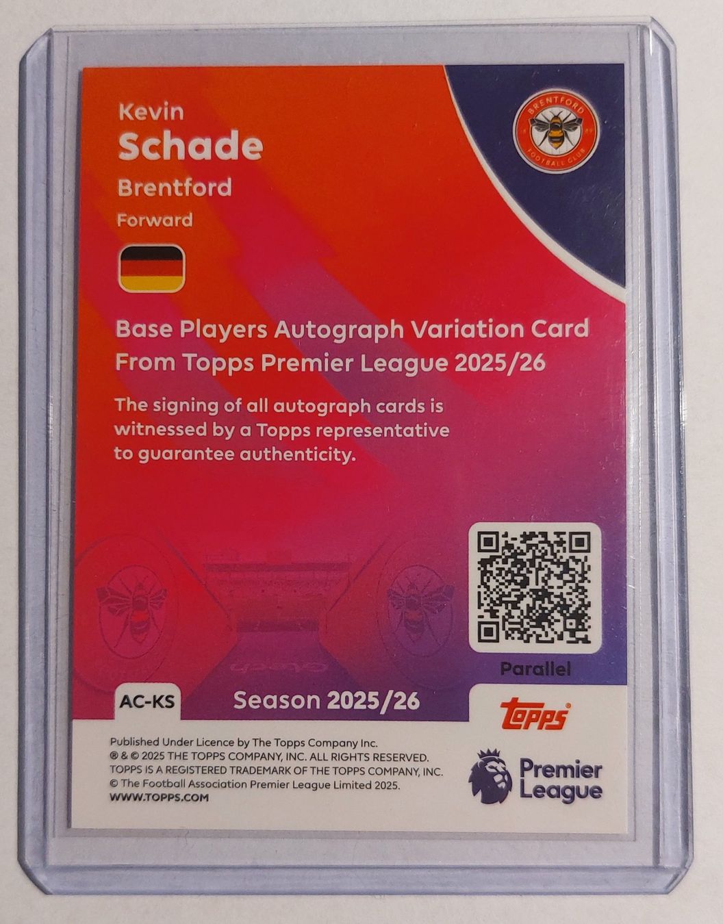 Topps Karten 2026 Autogramm /150 Kevin Schade Blue Diamond (Gebraucht ...