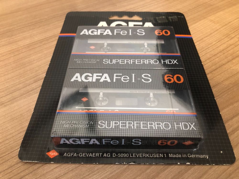 AGFA Fe-I-S 60 SUPERFERRO HDK Audio-Kassette Doppelpack NEU! (Neu und ...