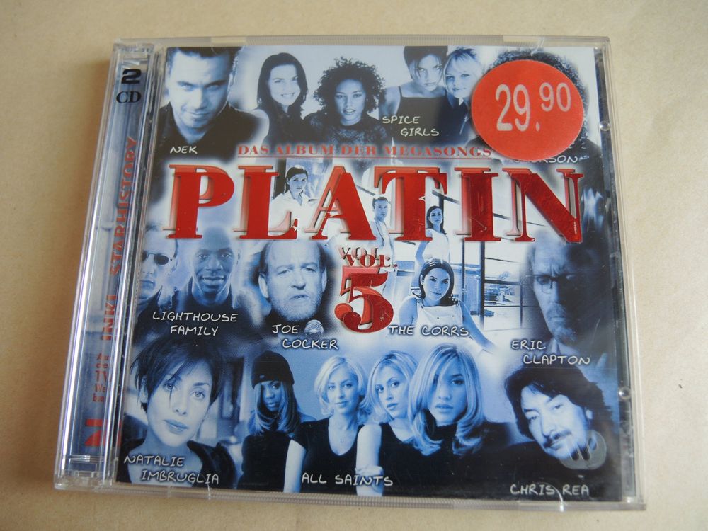 Platin Vol. 5 Das Album der Megasongs Doppel-CD Rea Clapton (Gebraucht ...