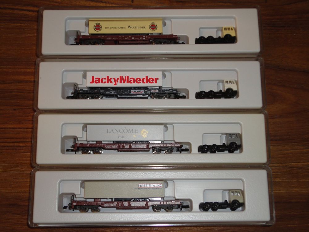 4-teiliger HUPAC-Zug Märklin 8211/8603/8618/8662 Spur Z (Neu (gemäss ...