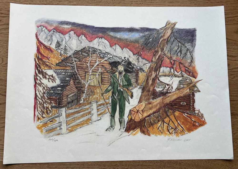 Lithographie 106/150 von Fritz Meisser (Neu (gemäss Beschreibung)) in ...
