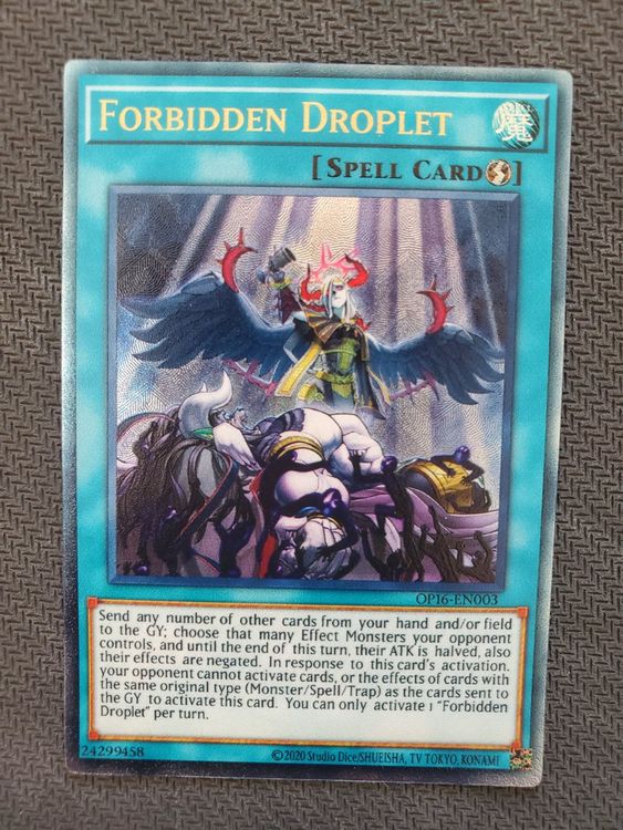 Yugioh - Forbidden Droplet OP16 Ultimate Rare! | Kaufen auf Ricardo