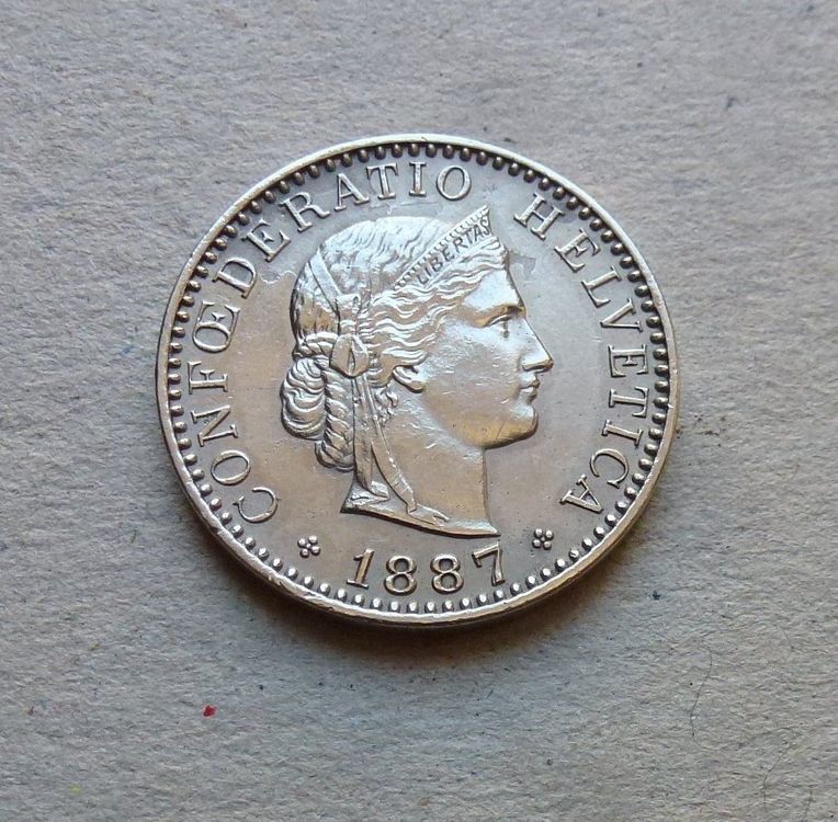 1887 20 Rappen in Top Erhaltung *RAR" (Gebraucht) in Kirchberg SG für CHF 149 – mit Lieferung ...