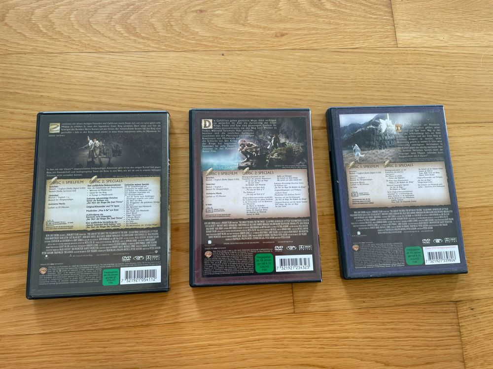 Der Herr der Ringe Triologie DVD - alle 3 Teile - Top (Gebraucht) in Rheinfelden für CHF 5 – mit ...