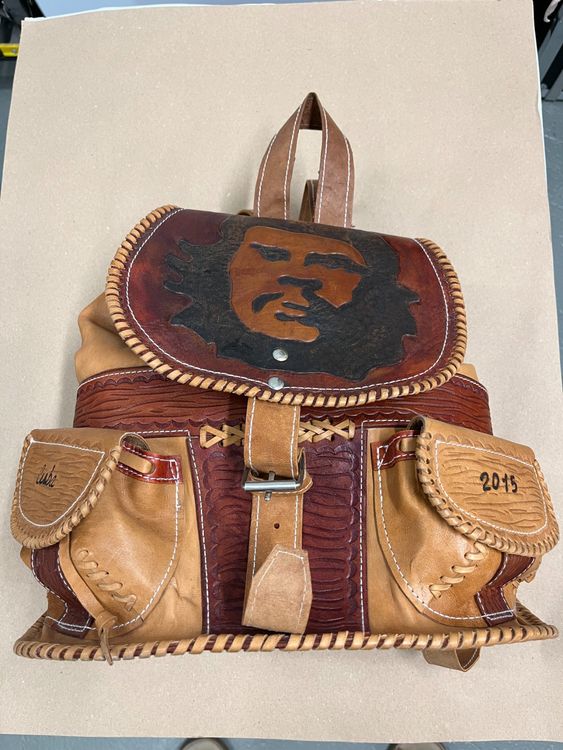 Che-Leder-Rucksack aus Cuba mit Abbildung (Che Guevara) (Neu (gemäss ...