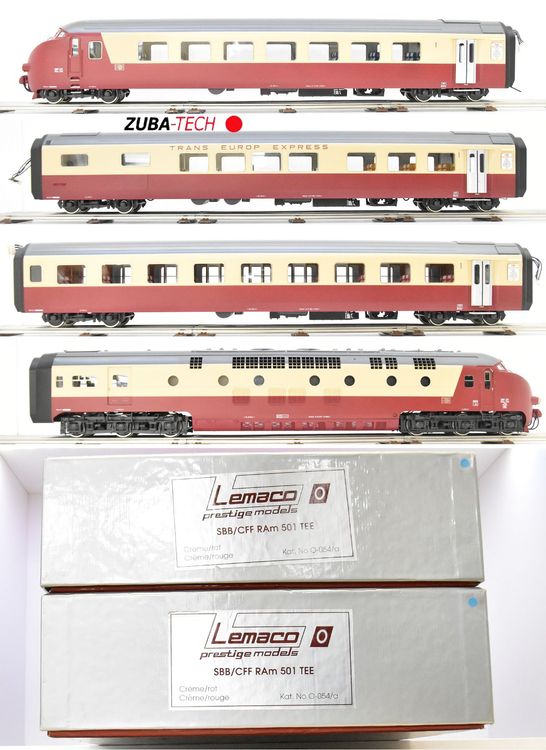 Lemaco O-054/A TEE Dieseltriebzug RAm 501 SBB 4-tlg Spur 0 (Neu und ...