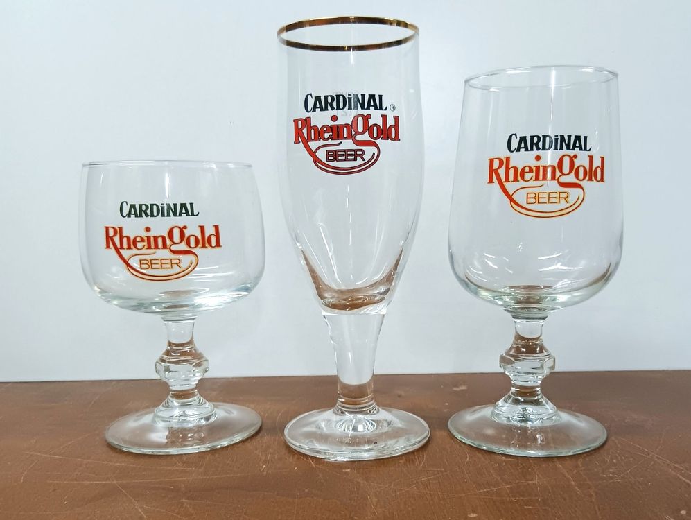 3 Bierglas Rheingold Beer Brauerei Cardinal (Gebraucht) in Lichtensteig ...