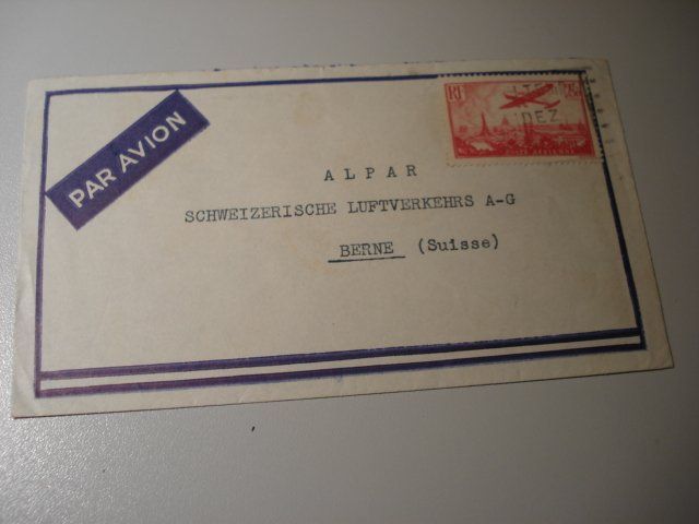 Flugpostbrief um 1936 Frankreich-Bern, an ALPAR AG (Gebraucht) in ...