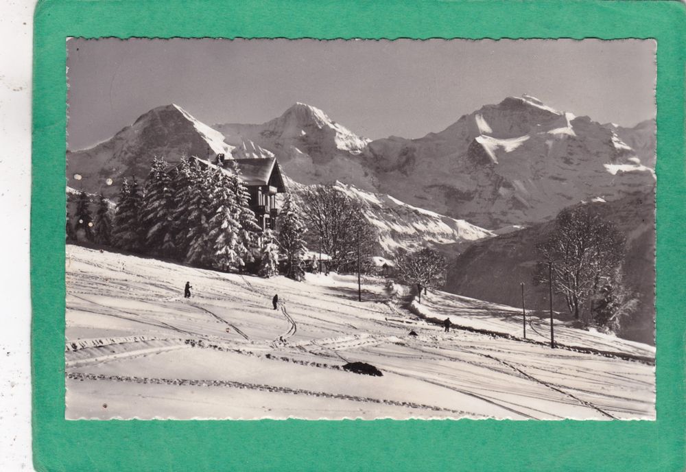 Beatenberg Amisbühl Eiger Mönch Jungfrau Skifahrer 1945 (Gebraucht) in Herisau für CHF 1 – mit ...