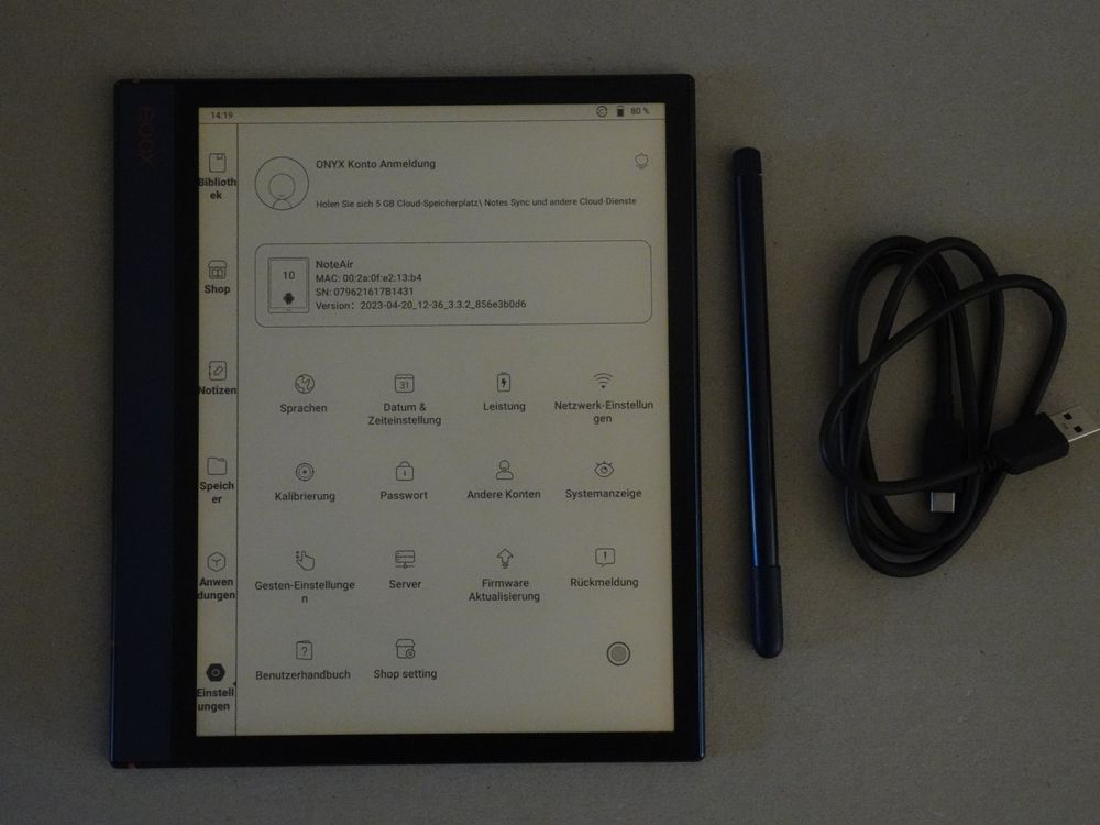 ONYX BOOX Note Air , 10.3 Zoll ePaper Tablet , mit Cover (Gebraucht) in ...