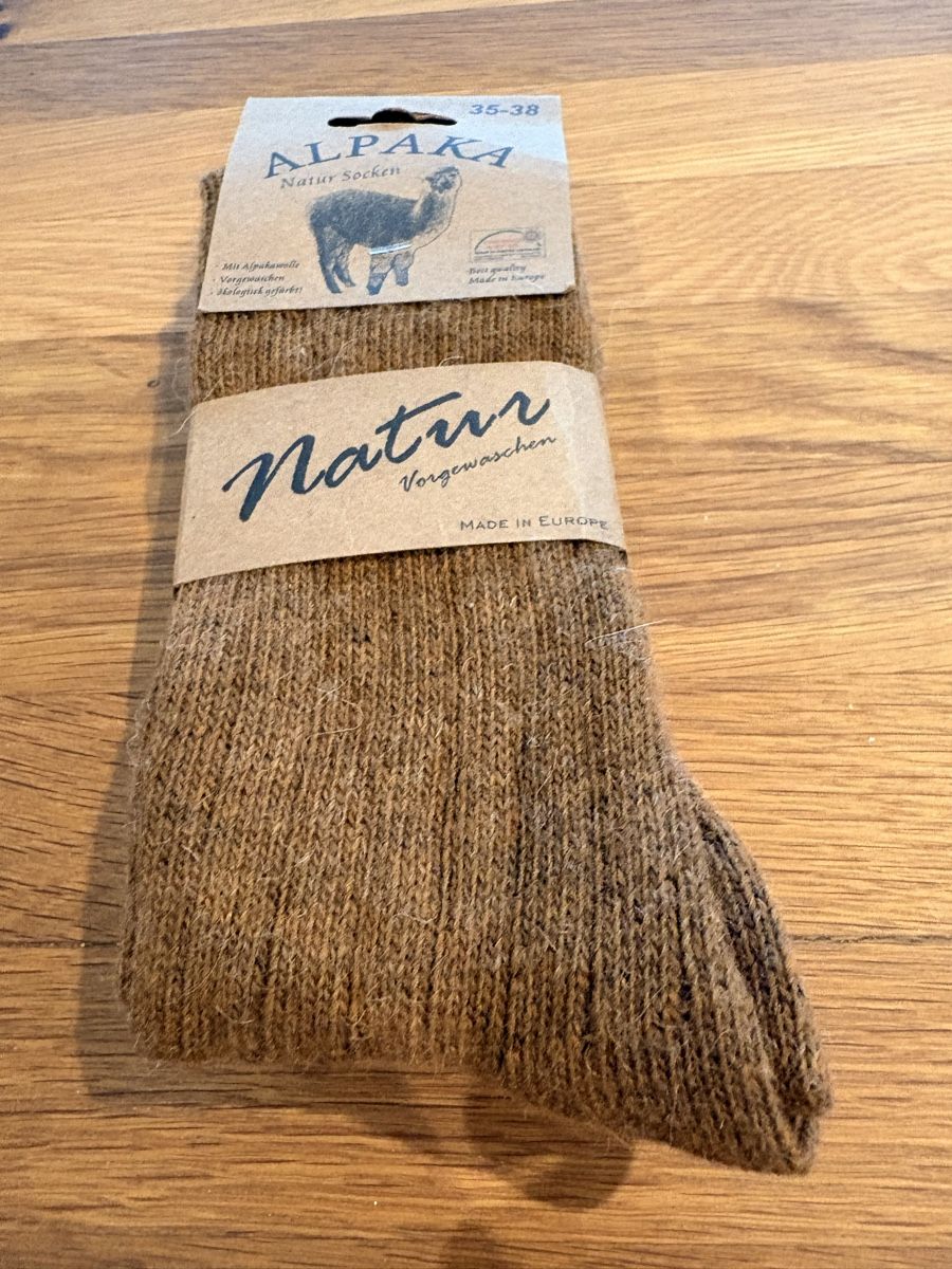 Alpaka Socken Natur, Gr. 35-38, NEU (Neu und originalverpackt) in ...