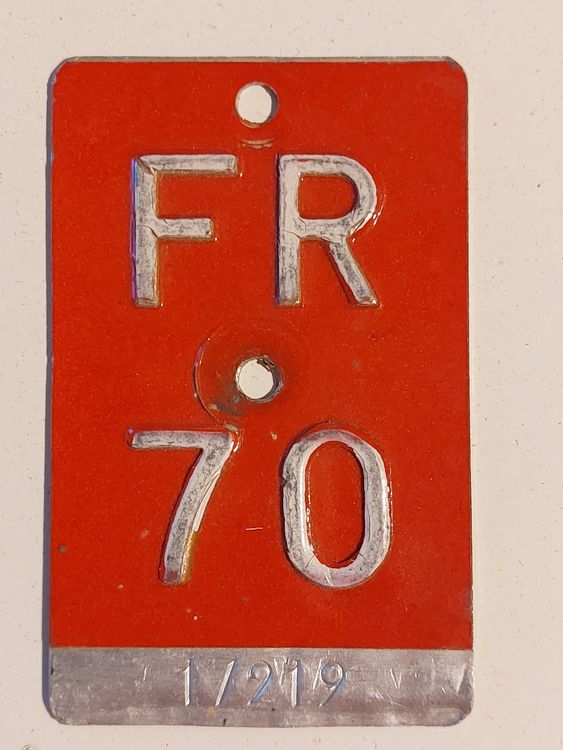 Velonummer FR 70 plaque Velo | Kaufen auf Ricardo