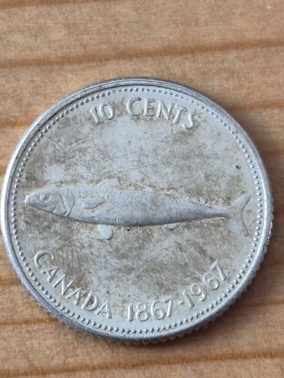 Canada 10 Cents 100 Jahrestag 1967 Silber gem. Bilder (Gebraucht) in ...