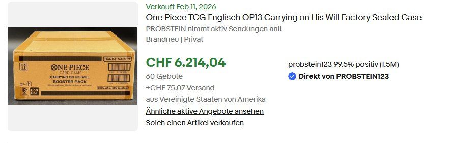 One Piece OP-13 Case Carrying on His Will (Neu und originalverpackt) in ...