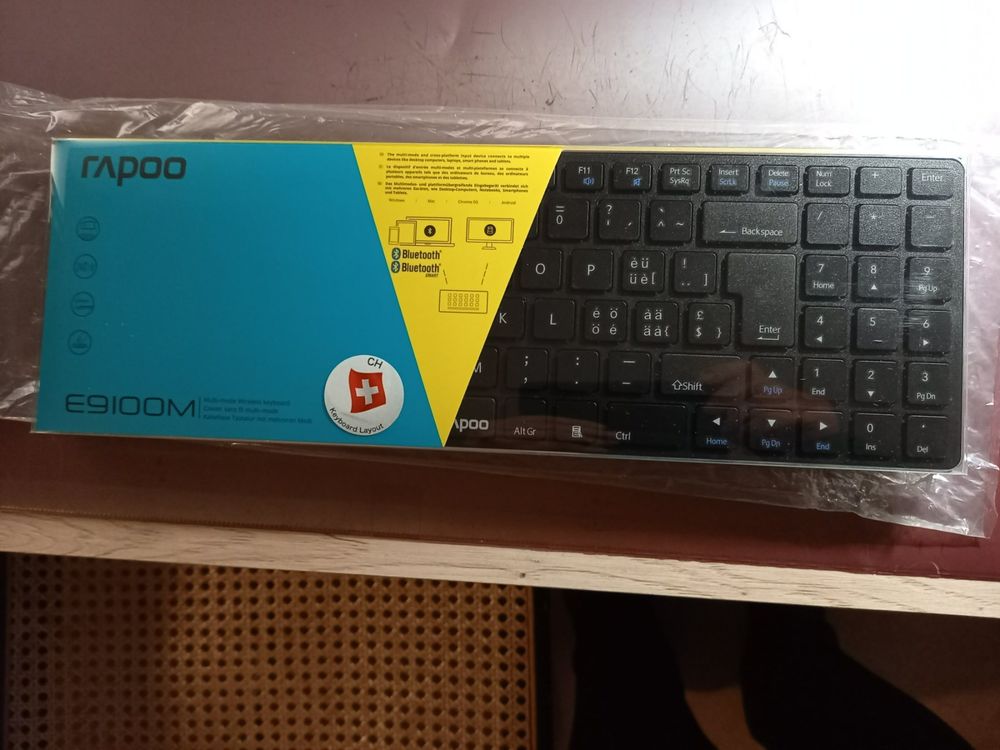 rapoo E9100M Tastatur CH Bluetooth 2,4 Kurzes Layout 100% (Neu und originalverpackt) in für CHF ...