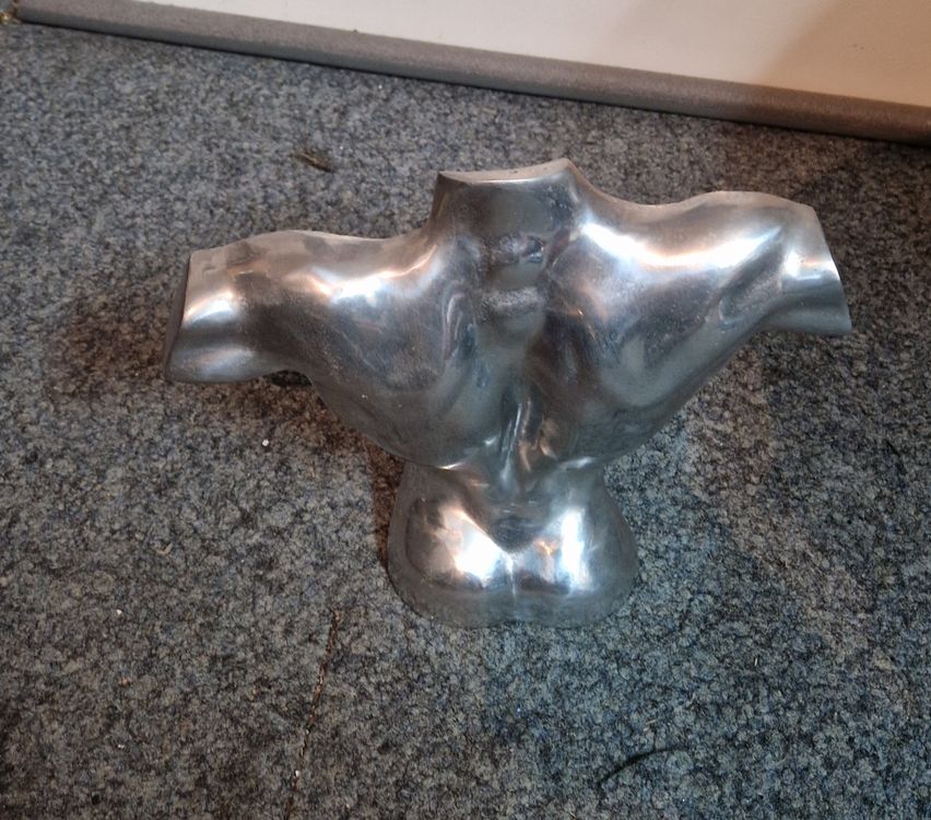 Alu-Büste, männlicher Torso, Metall-Skulptur, Deko-Objekt (Gebraucht ...