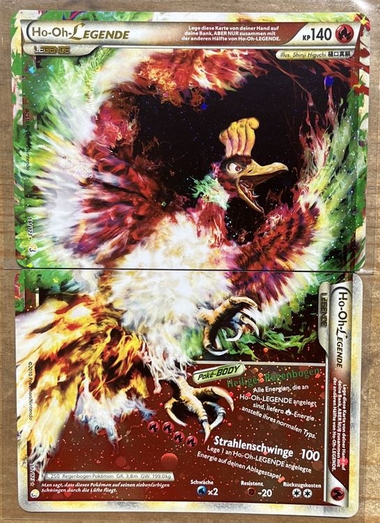 Ho-Oh Legende Heartgold & Soulsilver Deutsch, Oben & Unten (Gebraucht ...