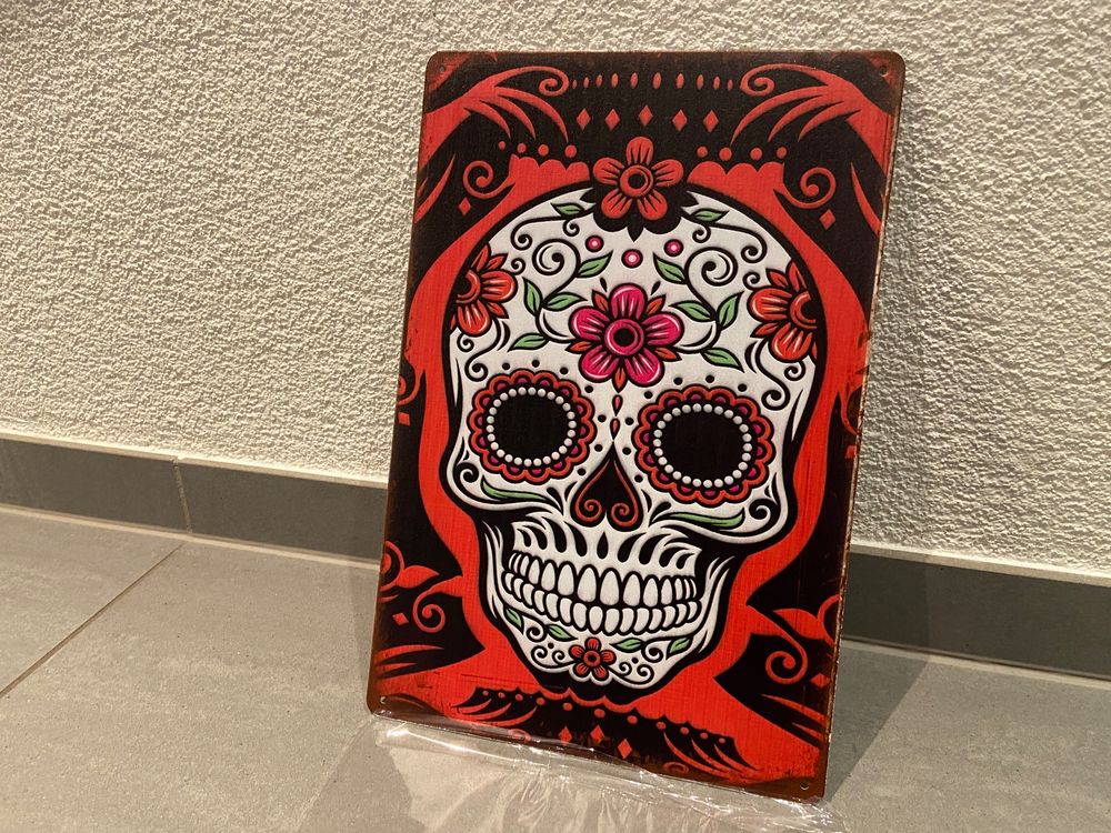Design Totenkopf Vintage Tafel NEU !SCHILD! BEA BE MOERTOS|! | Kaufen ...