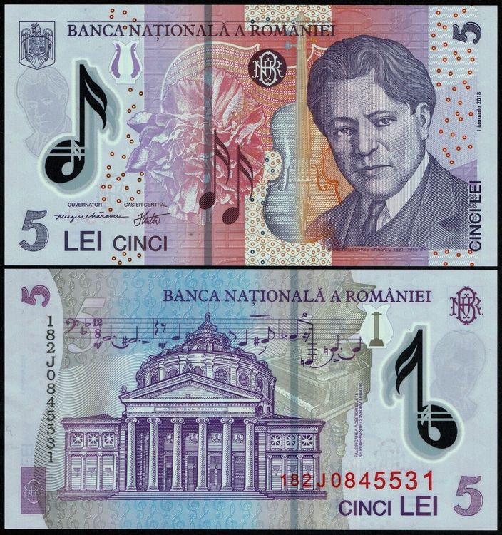 5 Lei Romania UNC (Neu und originalverpackt) in Auw für CHF 4.5 – mit ...