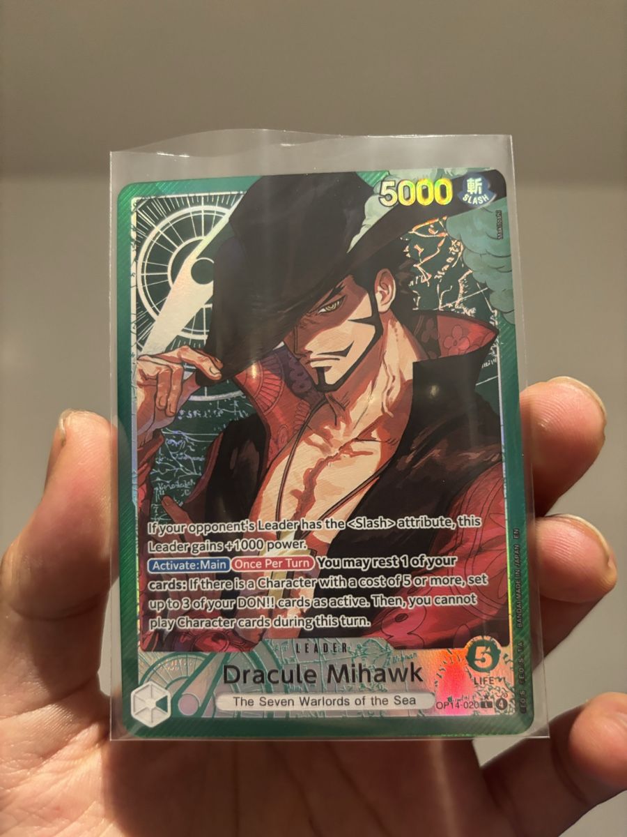 One Piece Dracule Mihawk OP14-020 Alt Art Leader (Neu (gemäss ...