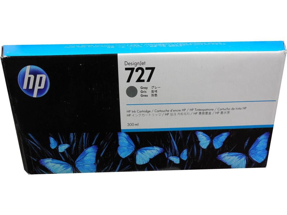 DesignJet T920/T1500/T2500/T2530 Gray Patrone, 727 / F9J80A (Neu und ...