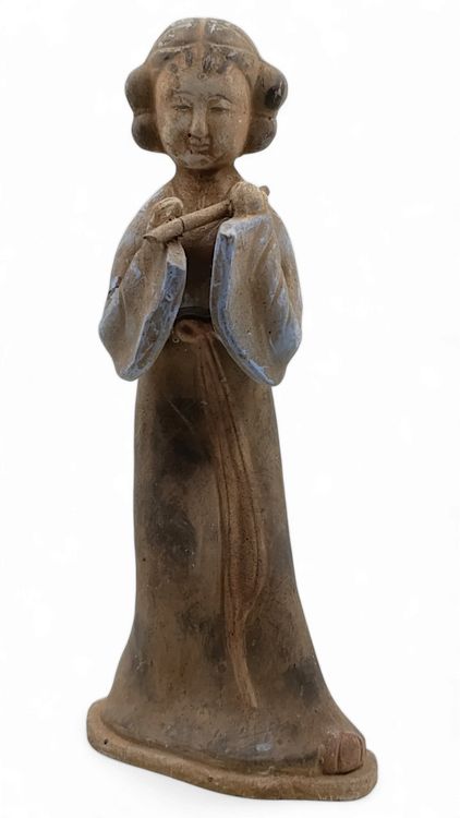 Antike Terrakotta Figur, Chinesische Dame mit Flöte (Gebraucht) in Hochfelden für CHF 60 – mit ...