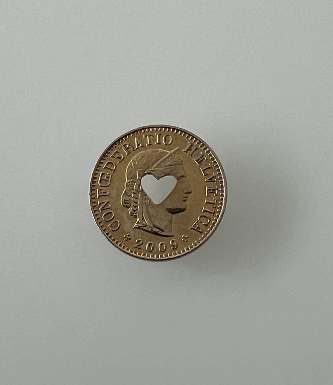 Münze Schmuck 5 Rappen ohne Anhänger Freundschaft Liebe | Kaufen auf ...