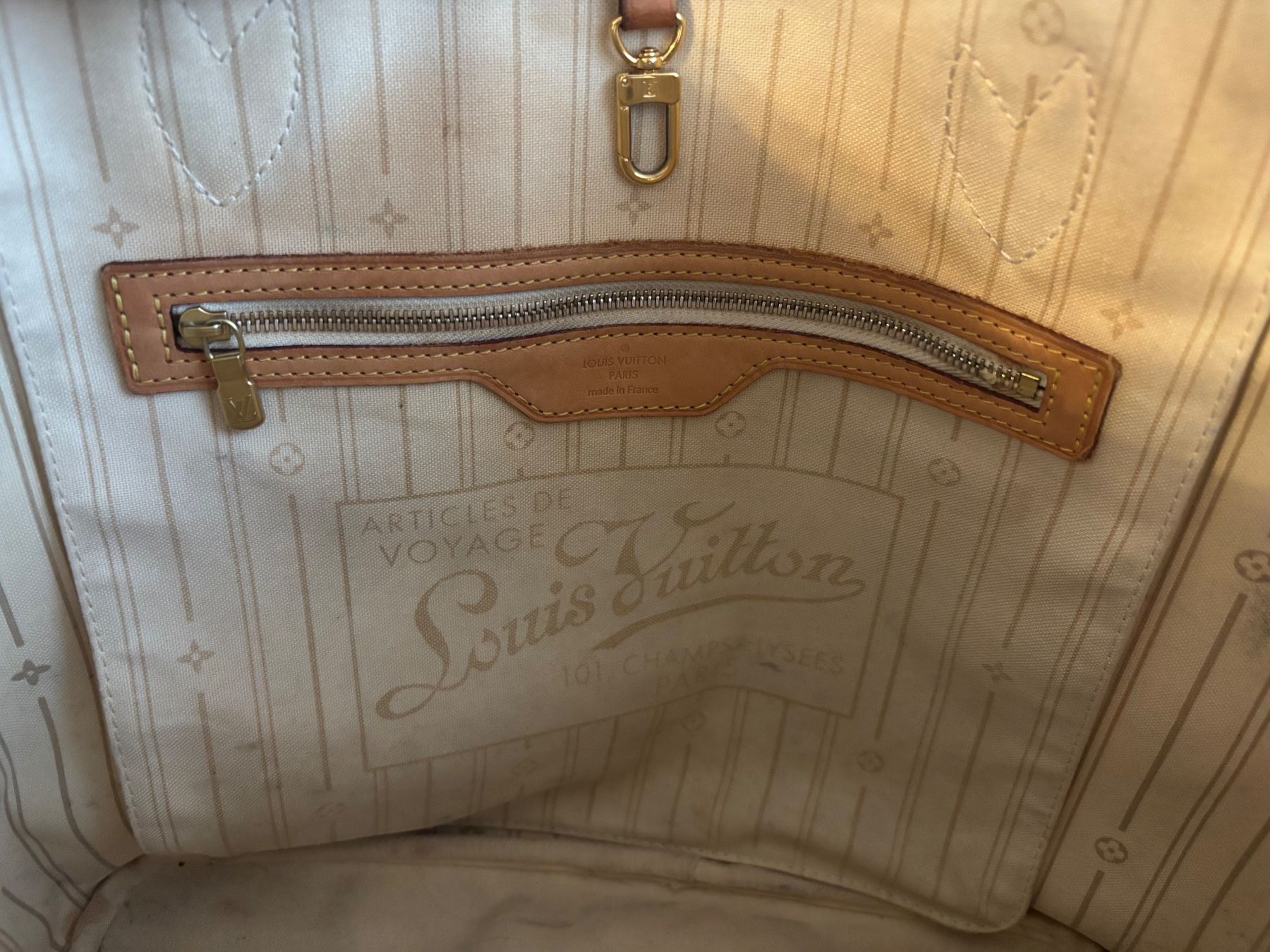 Louis Vuitton Tasche Damier Azur Neverfull MM Tote Bag 👜 (Gebraucht) in ...