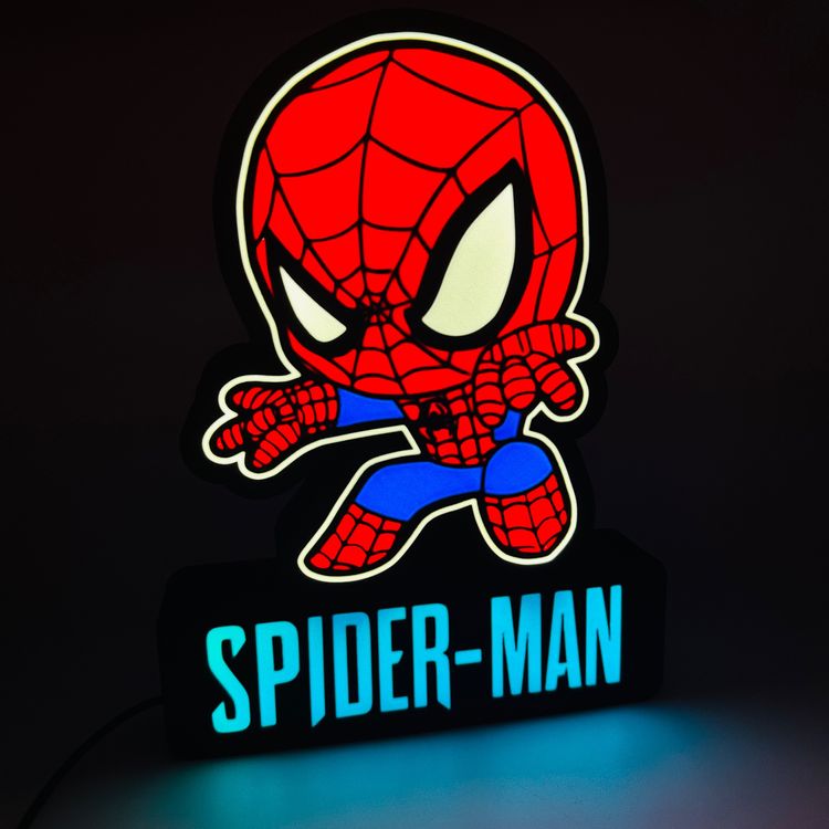 Lightbox lampe led SPIDER MAN RGB (Neu (gemäss Beschreibung)) in ...