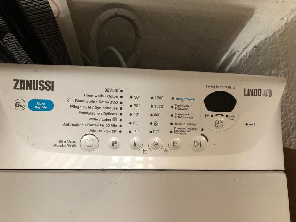 Waschmaschine Toplader Zanussi Lindo 100 (Gebraucht) in Zürich für CHF 139 – nur Abholung auf ...