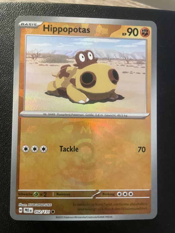 Okemon Hippopotas Masterball Prismatic Evolution 052/131 EN (Neu ...