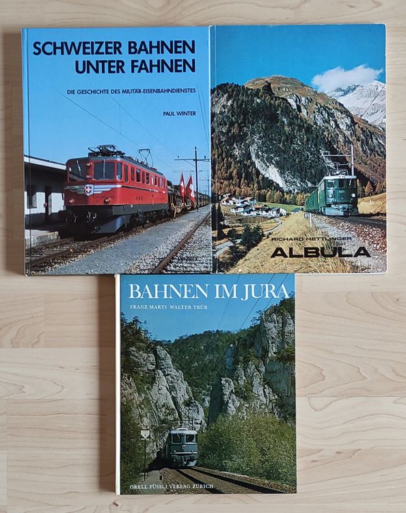 3 Eisenbahn Bücher, Albula, Schweizer Bahnen, Jura Bahnen (Gebraucht) in Siebnen für CHF 18 ...