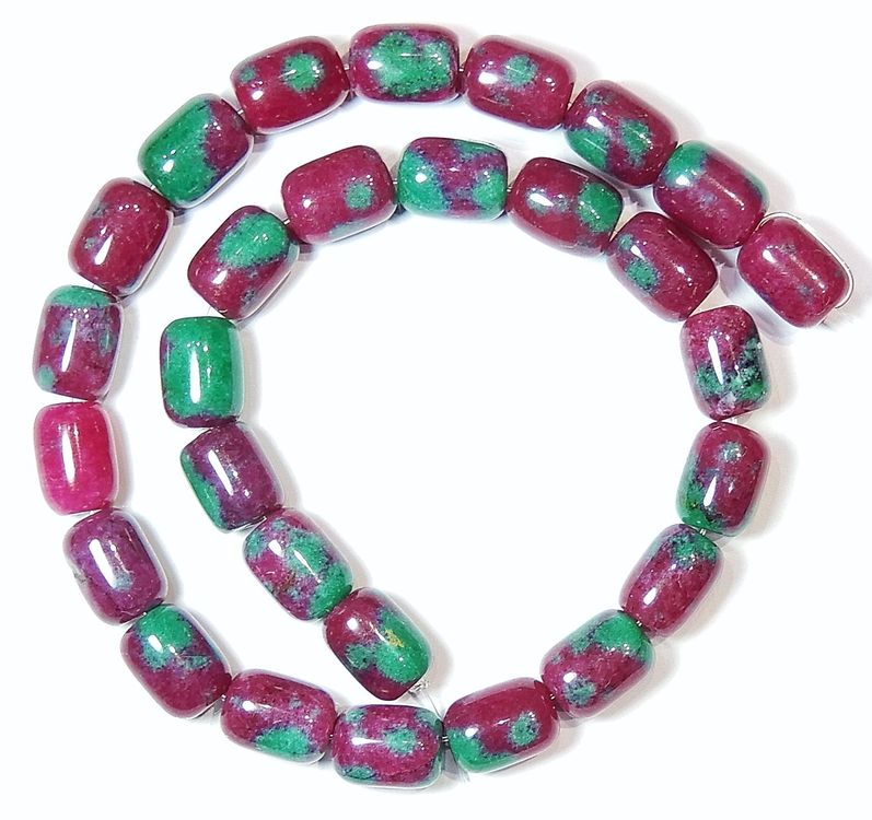 1 Strang natürliche Rubin-Zoisit Perlen 13 x 10 mm (Neu (gemäss ...