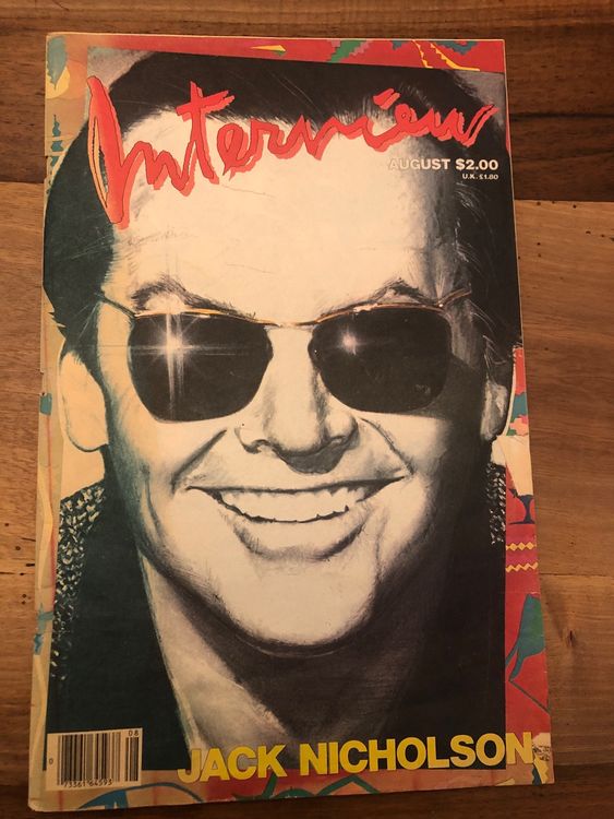 Andy Warhol's INTERVIEW Magazine edition Jack Nicholson 1984 | Kaufen ...